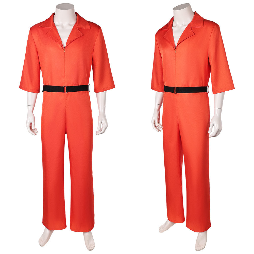 Luigi Mangio Orange Prison Uniform Cosplay Costume Outfits Halloween Suit