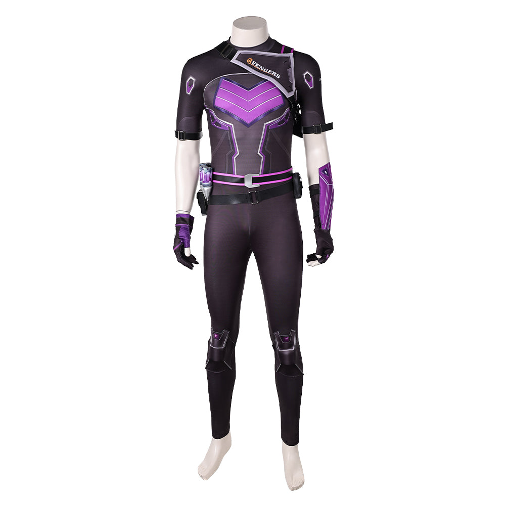 Mv Rivals Hawkeye Cosplay Costume For Adult Man Black Suit Halloween ...