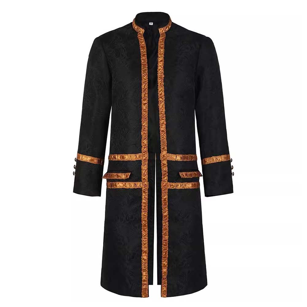 Medieval Renaissance Costume:Man&Unisex Vintage Pirate Captain Black ...