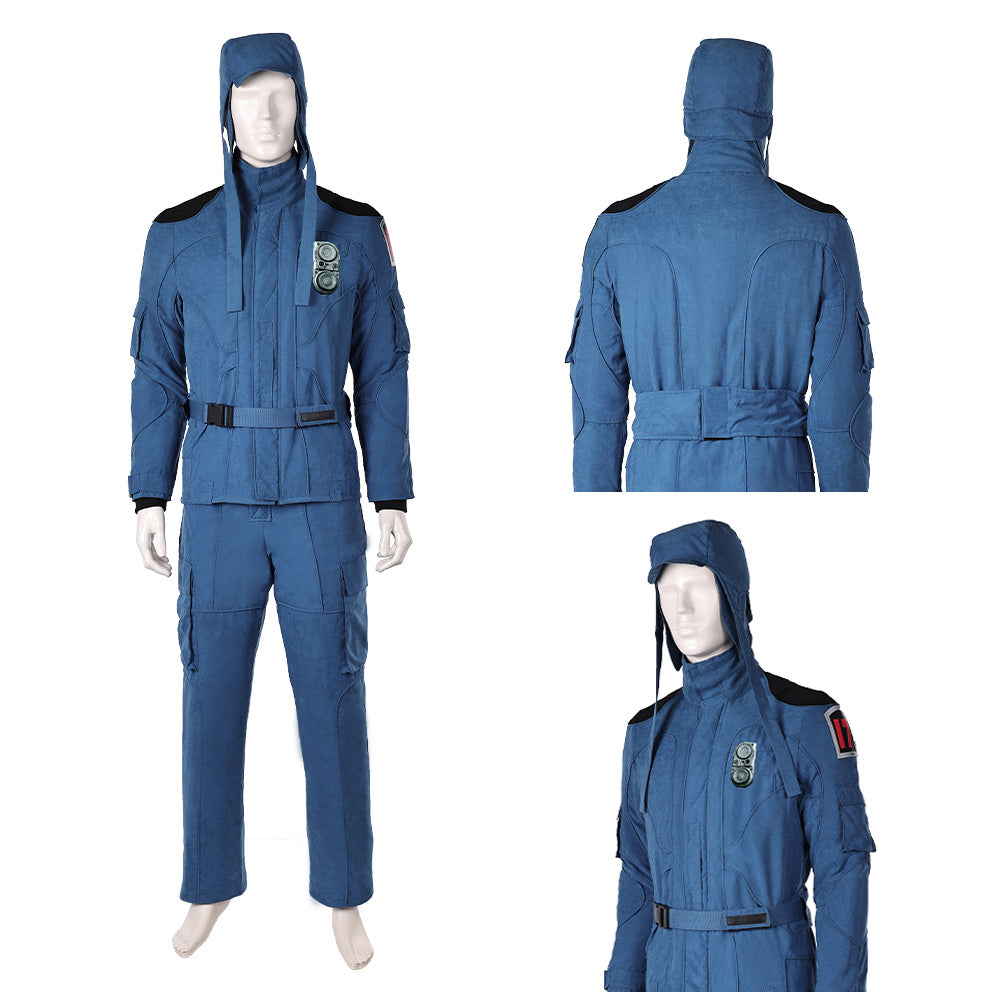 Mickey17 Costume Mickey Cosplay Blue Suit For Adult Man Halloween Costume