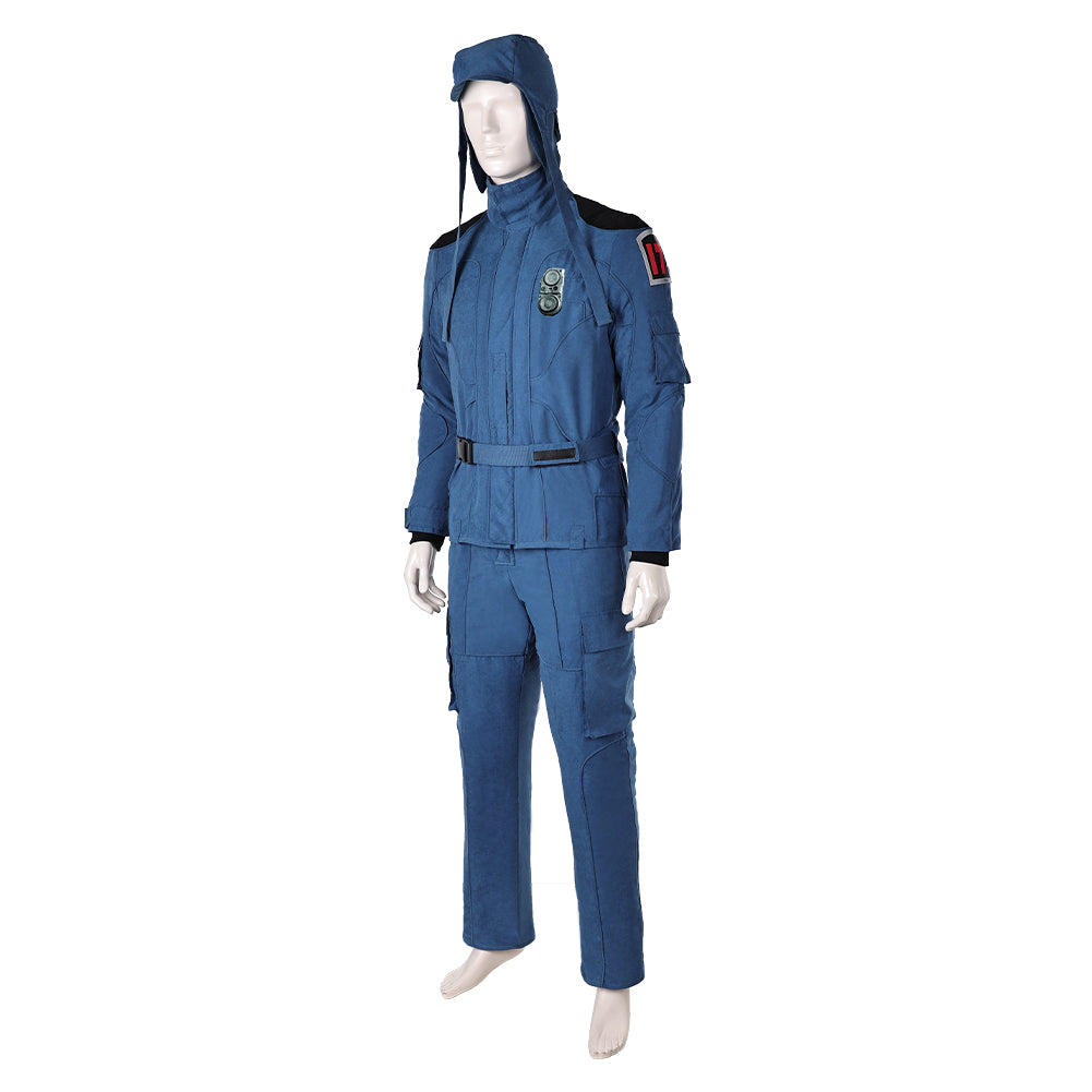 Mickey17 Costume Mickey Cosplay Blue Suit For Adult Man Halloween Costume