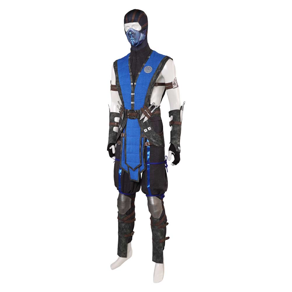Mortal Kombat Costume Sub-Zero Cosplay Blue For Adult Man Halloween Costume