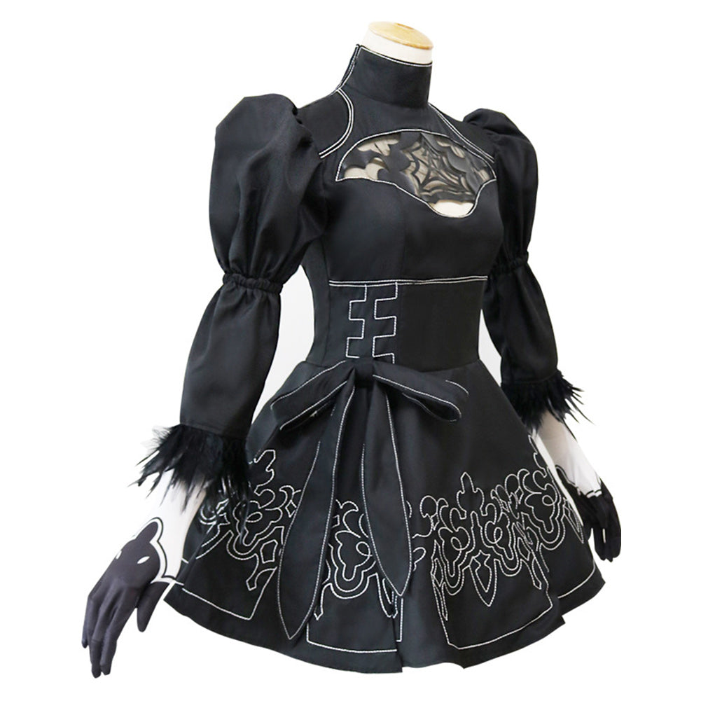 NieR:Automata - 2B Cosplay Costume Dress Outfits Halloween Costume