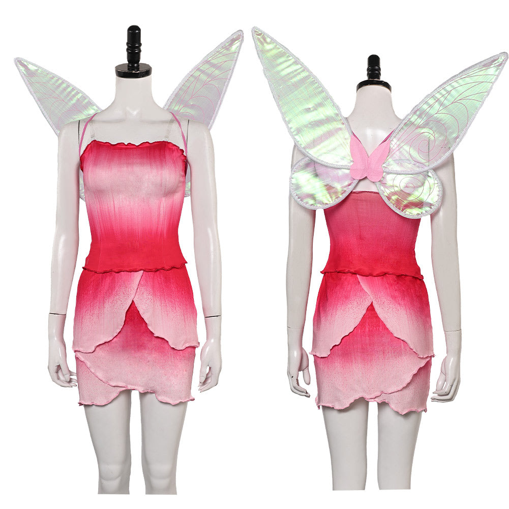 Tinker Bell: Costume Rosetta Fairy Pink Dress Cosplay TinkerBell ...