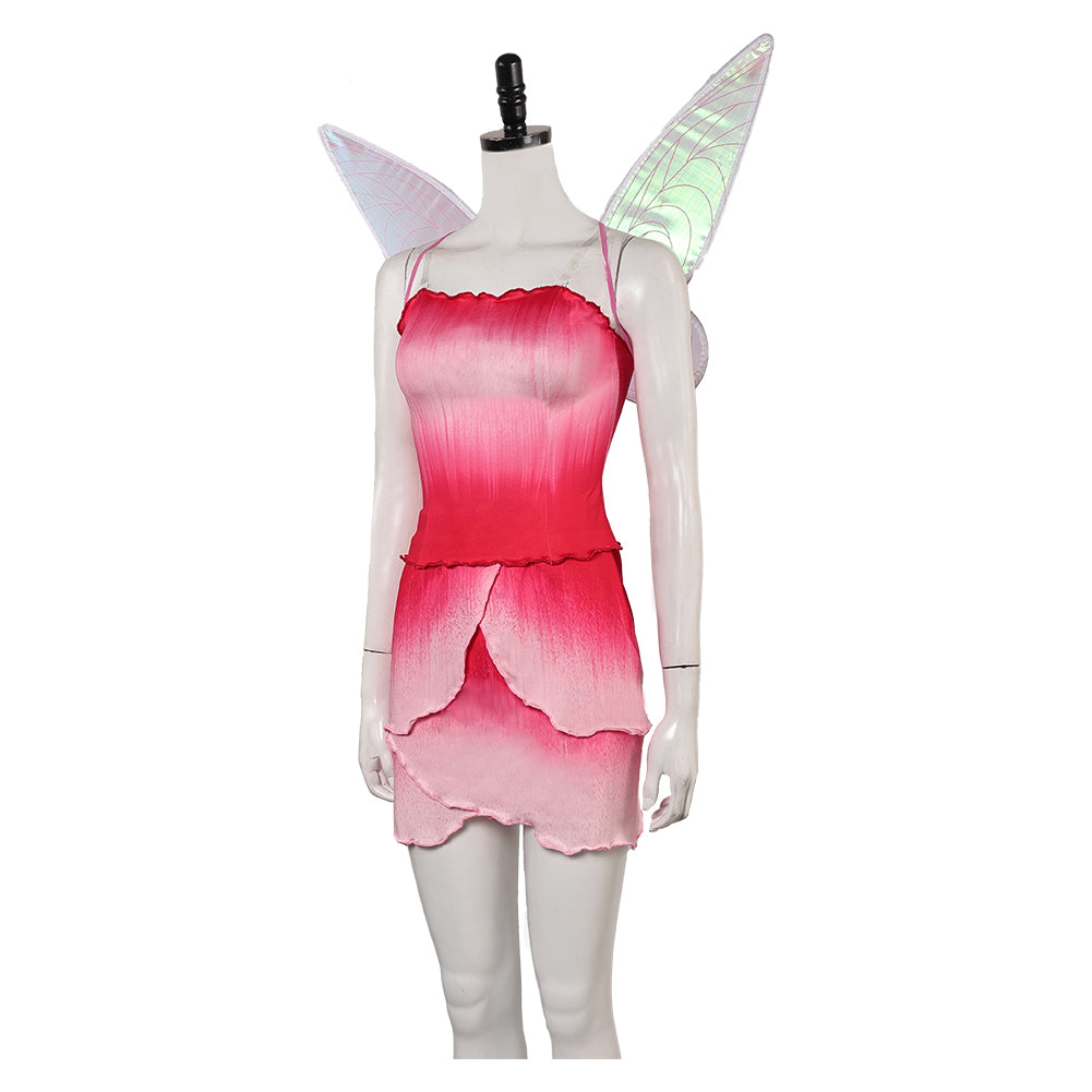 Tinker Bell: Costume Rosetta Fairy Pink Dress Cosplay TinkerBell ...