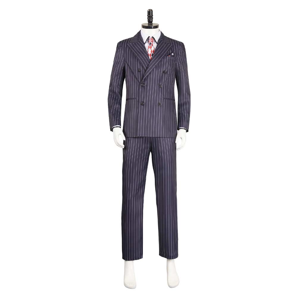 The Mask: Stanley Black Stripe Suit Cosplay Costume Outfits Halloween Suit