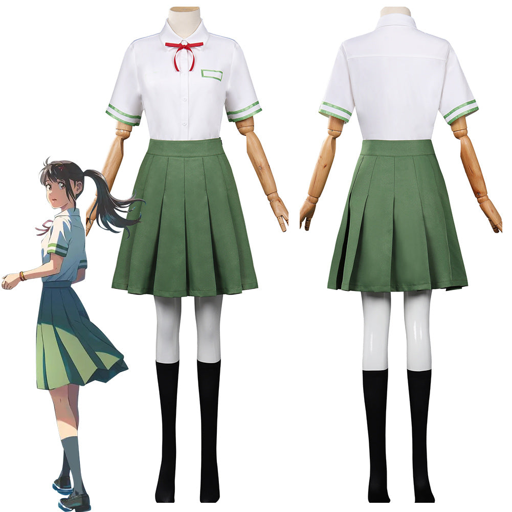 SeeCosplay Suzume‘s Door-Locking Cosplay Costume JK School Uniform ...