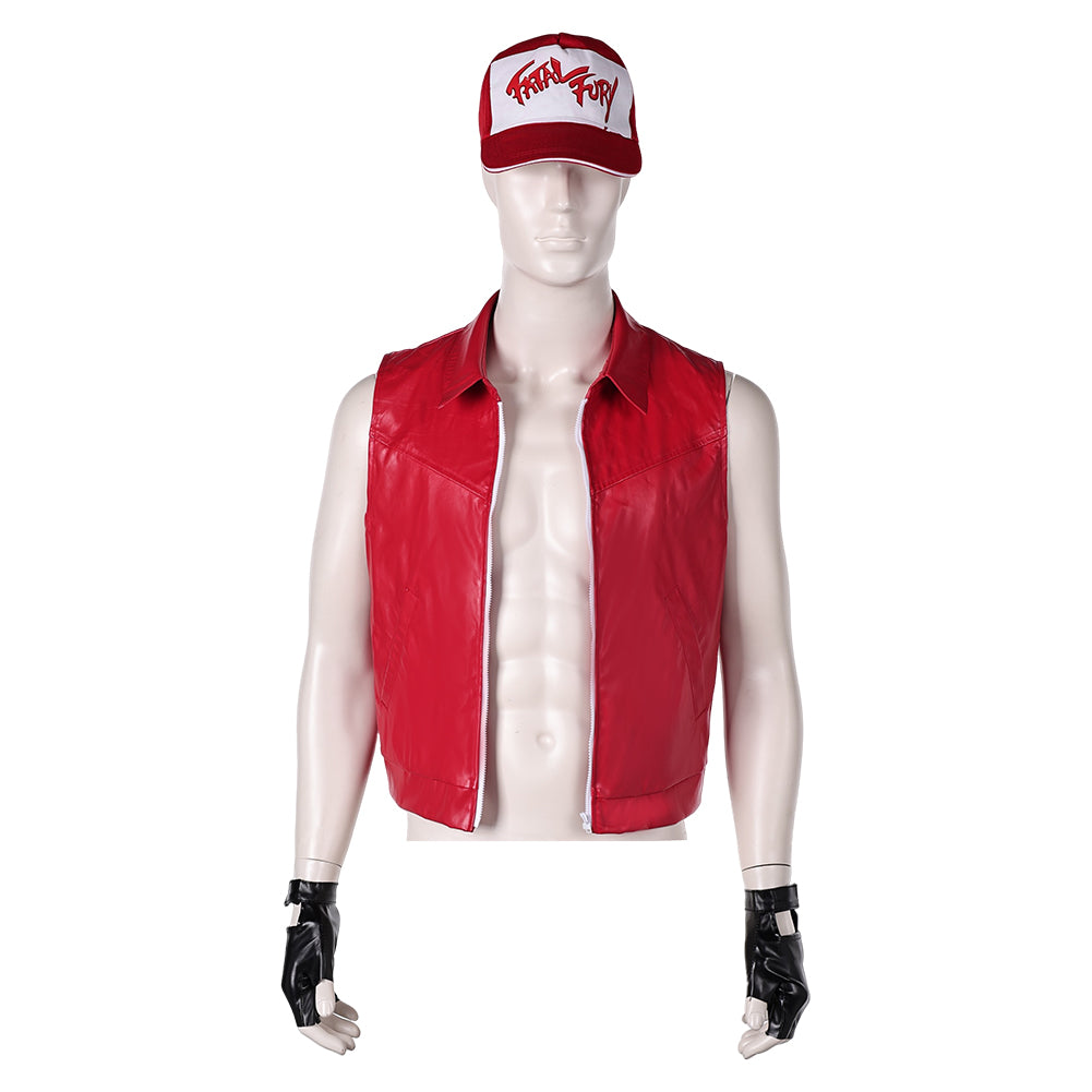 Tekken Terry Cosplay Costume Red Coat With Hat For Adult Man Halloween ...