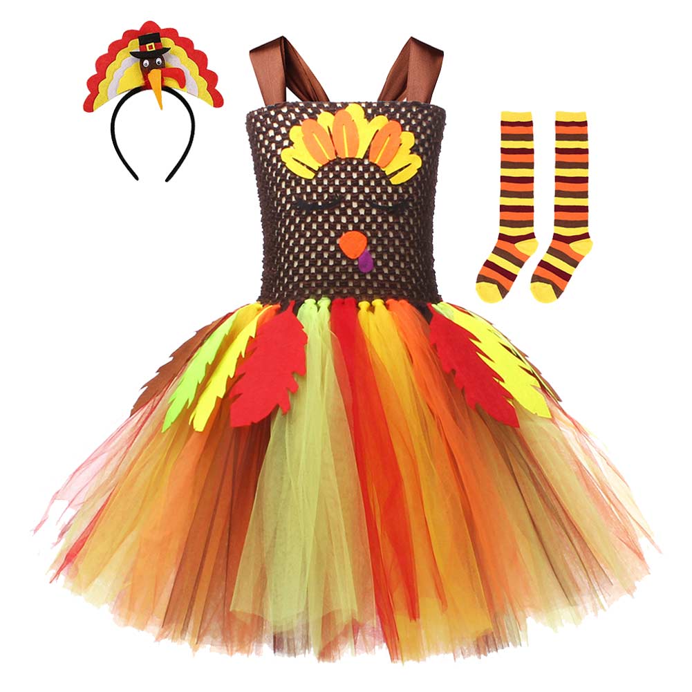 Kids Thanksgiving Costume:Thanksgiving Turkey Cosplay Costume Outfits ...