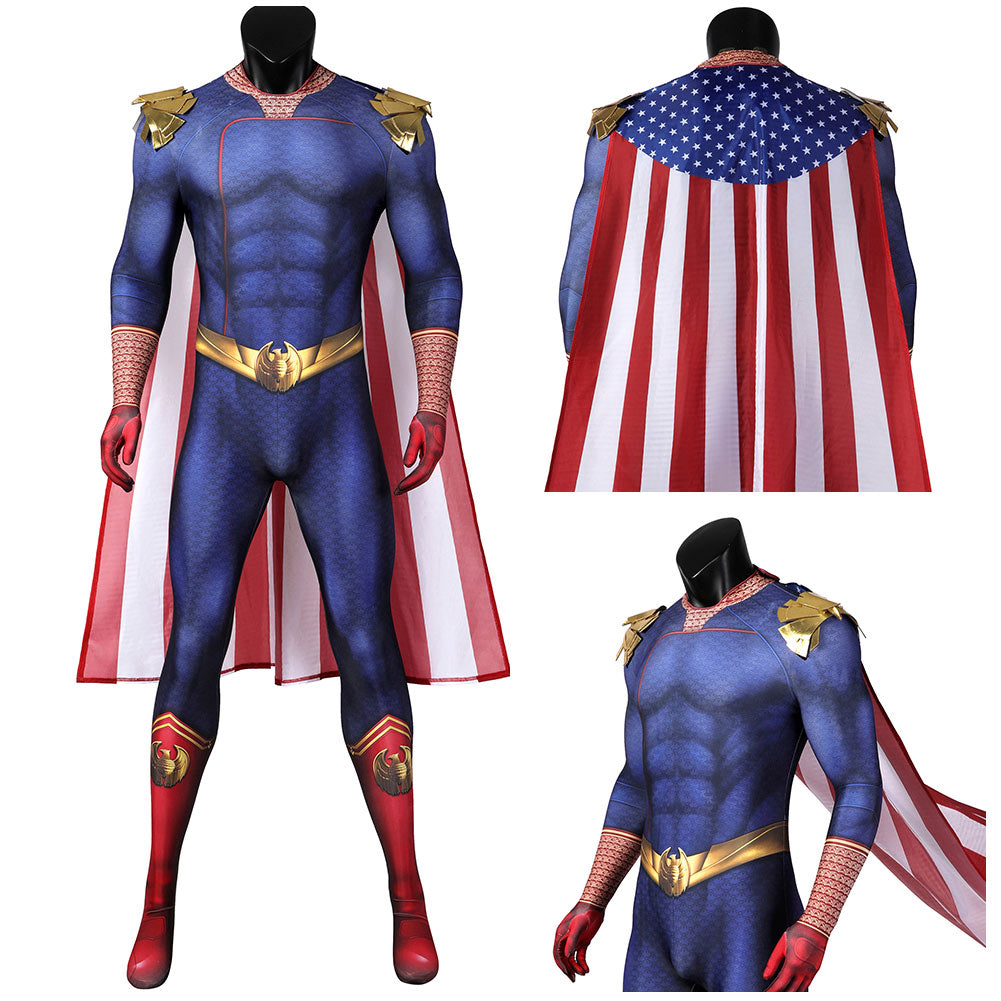 The Boys:Homelander Jumpsuit Costume Cosplay Cloak Outfits Halloween ...