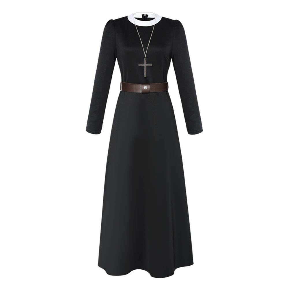 The Conjuring: Nun Black Dress Cosplay Costume Outfits Halloween Suit