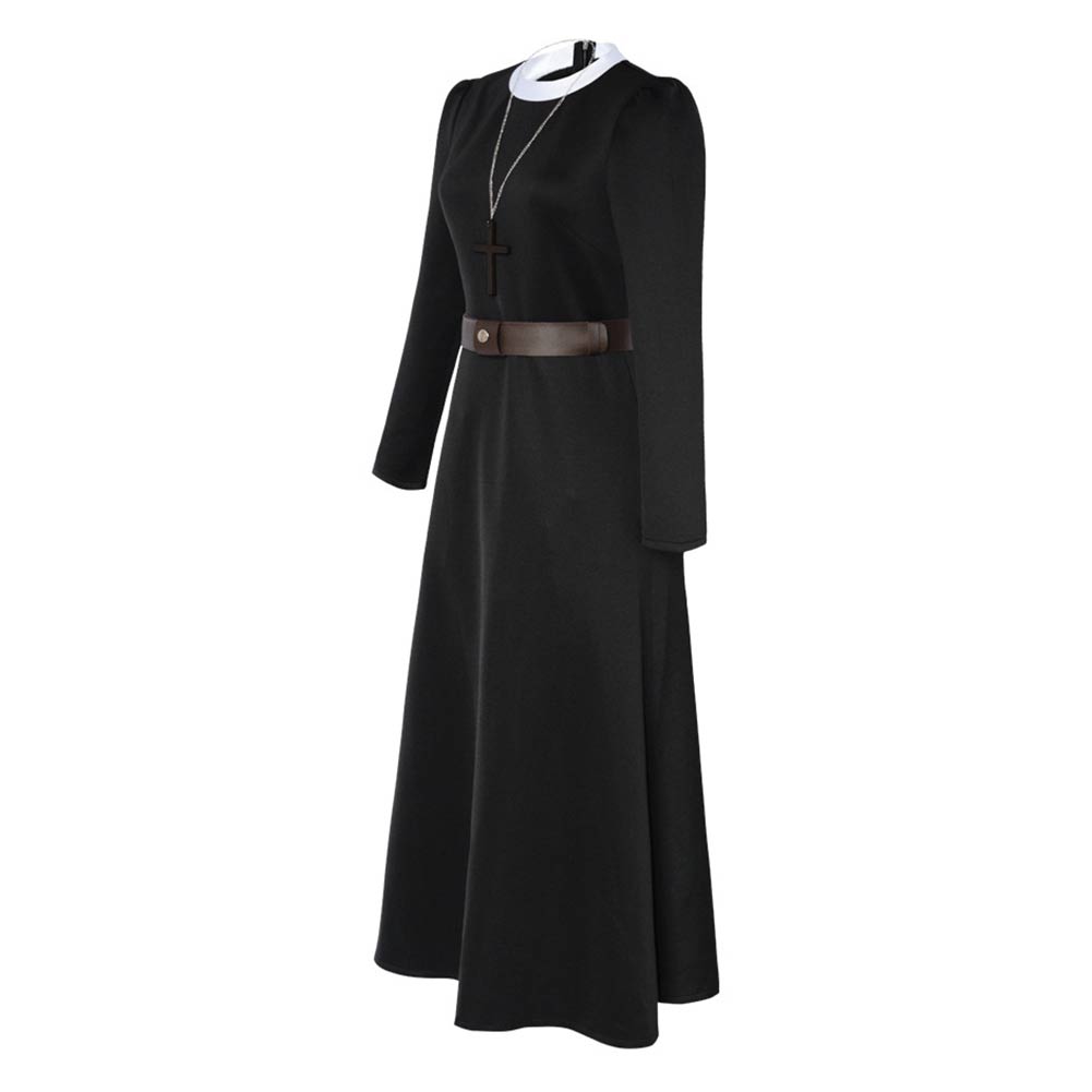 The Conjuring: Nun Black Dress Cosplay Costume Outfits Halloween Suit