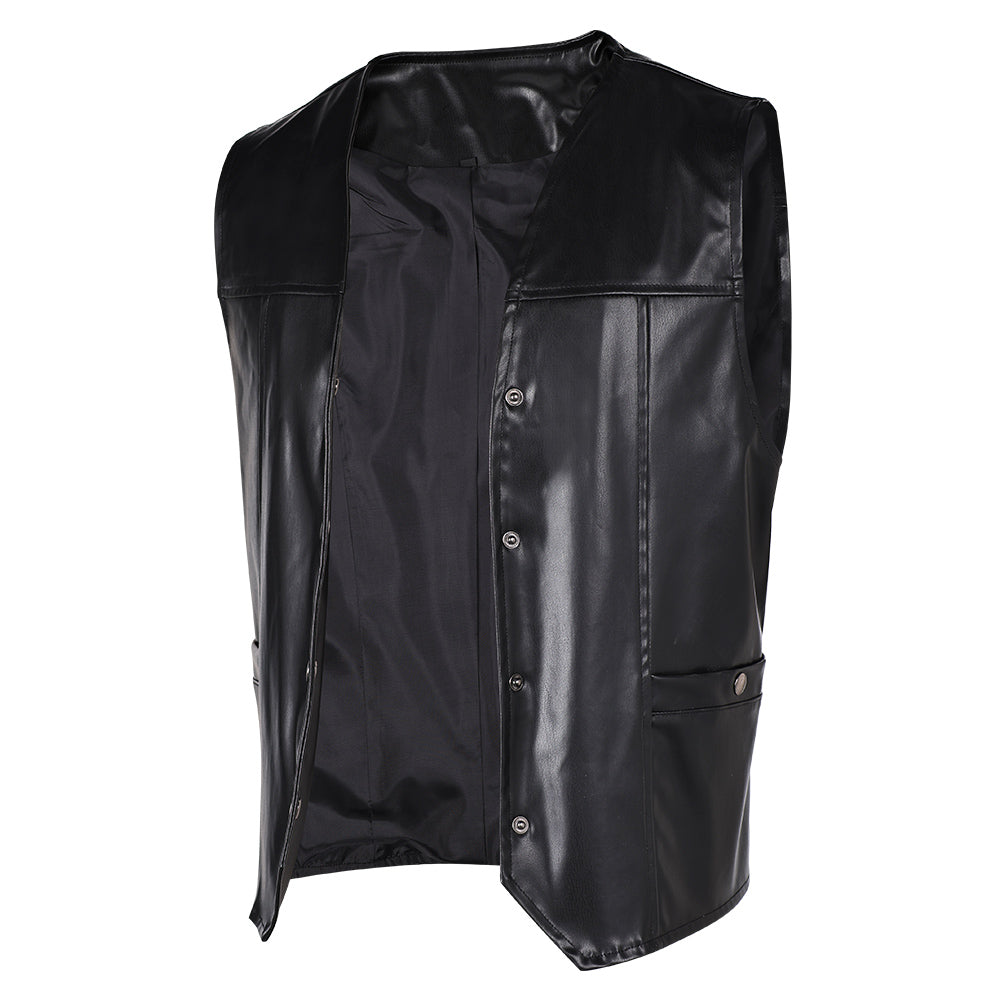 The Walking Dead:Daryl Dixon Balck Leather Vest Cosplay Costume Outfits ...