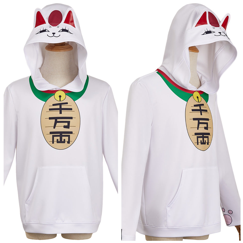 Dandadan:Turbo Granny Cosplay Costume White Hoodies Halloween Costume