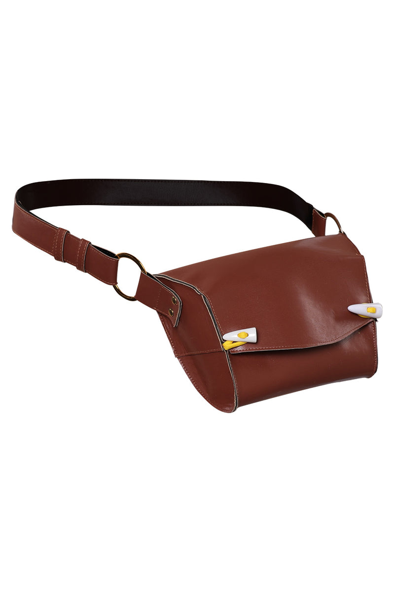 Game Palworld Palu Cosplay Leather Fanny Pack Halloween Costume Props