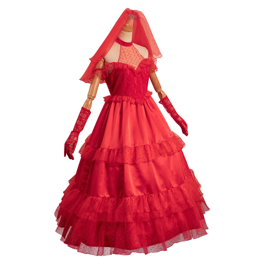 Beetlejuice: Lydia Deetz Original Design Winona Ryder Red Silks Sexy ...