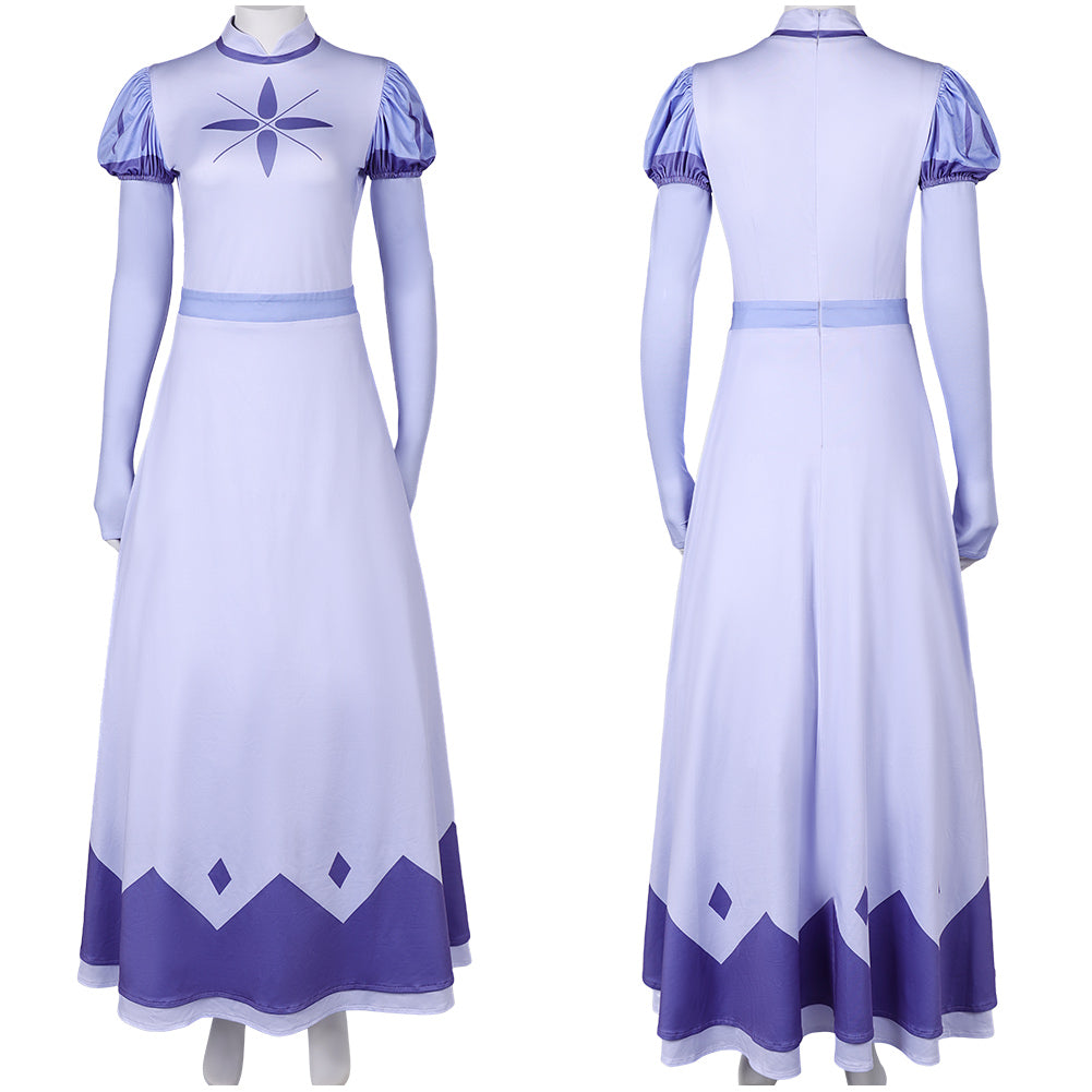 Hazbin Hotel:Costume Emily Women Purple Dress for Halloween Cosplay Costume