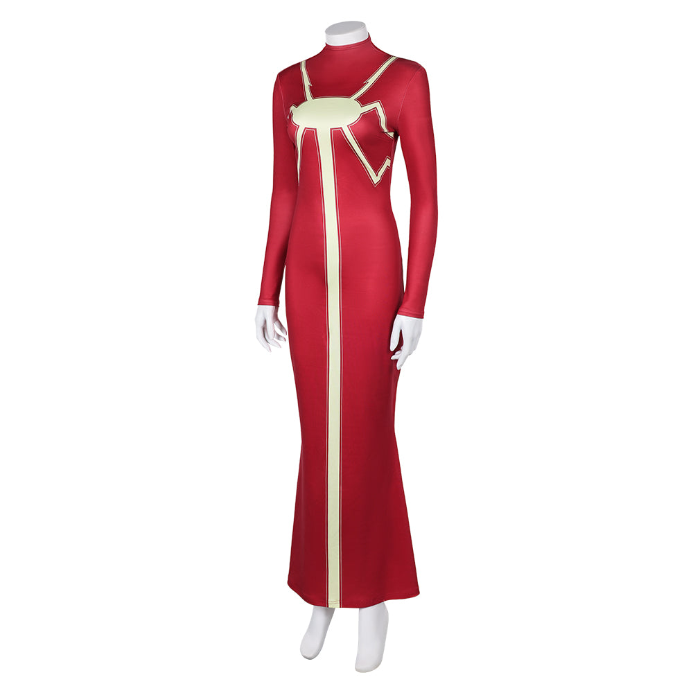 Movie Madam Web (2024) Madam Web Red Dress Cosplay Costume Outfits ...